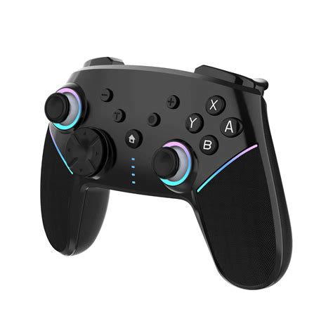 Sz 932b 1pc Black White Game Controller With Rgb Light Macros Function And 6 Axis Sensor