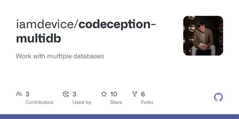Github Iamdevice Codeception Multidb Work With Multiple Databases