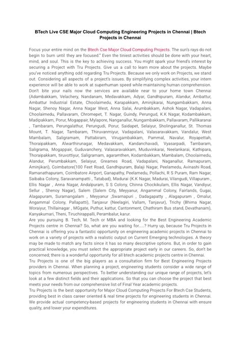 Ppt Btech Live Cse Major Cloud Computing Engineering Projects In