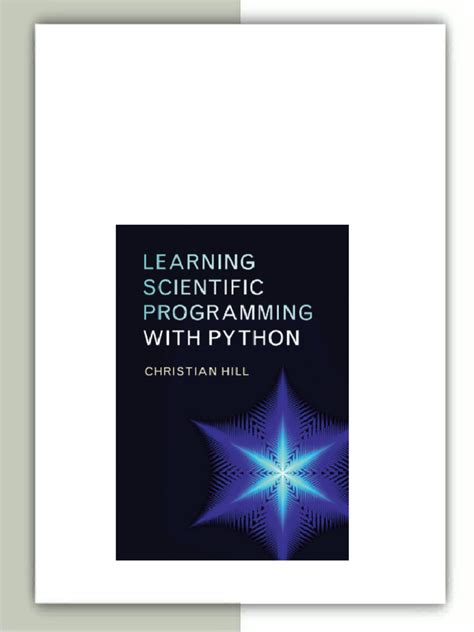 Learning Scientific Programming With Python Hill Download Pdf Shell