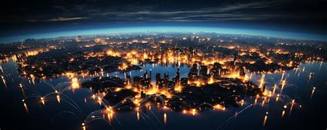 premium ai image connecting small networks on world map