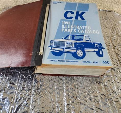 1992 Chevrolet Gmc Ck Truck Parts Numbers Book List Guide Catalog