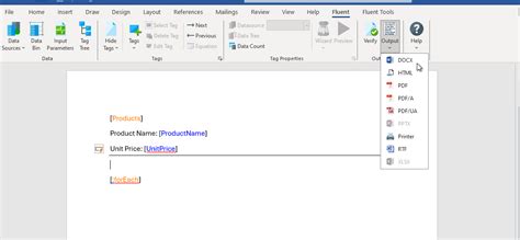 Creating A Template In Word With JSON Data Fluent Docs