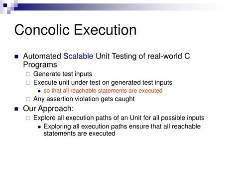 Ppt Concolic Testing Powerpoint Presentation Free Download Id5245338
