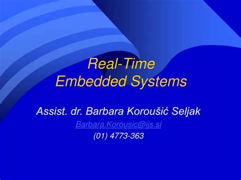 ppt real time embedded systems powerpoint presentation free download
