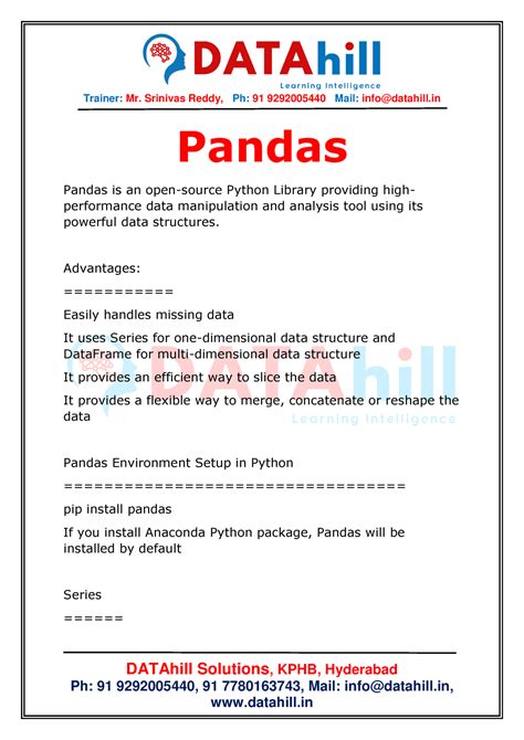 pandas with python datahill solutions datahill solutions kphb
