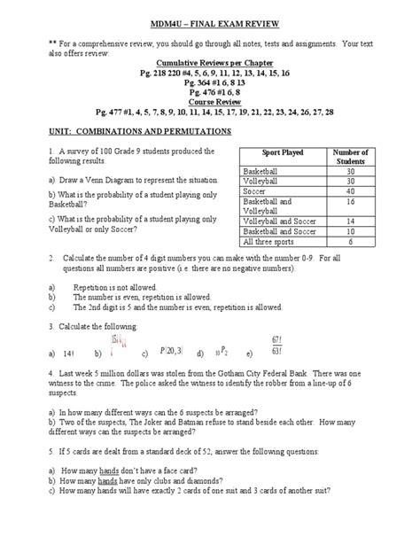 2015 Review Final Exam Pdf