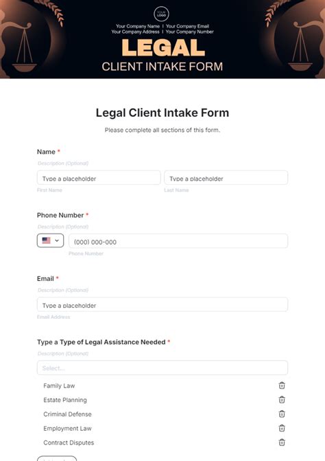 Free Client Intake Form Templates To Edit Online