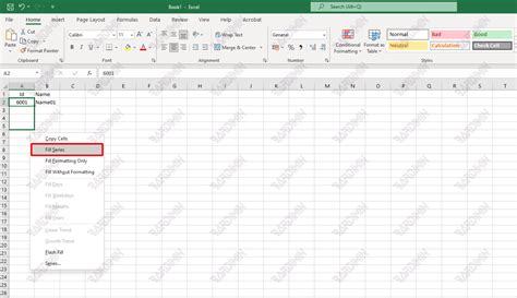 How To Quickly Fill A Number Series In Excel 2021 By Dragging Ms Excel