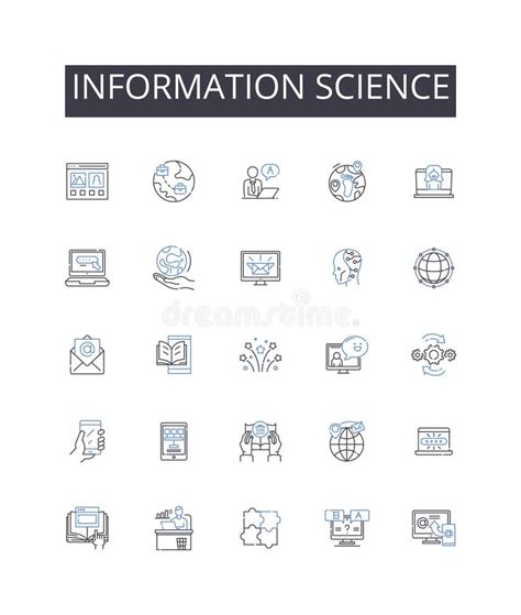 Colecci N De Iconos De L Nea De Ciencia De La Informaci N Ciencia Pol Tica Psicolog A Social