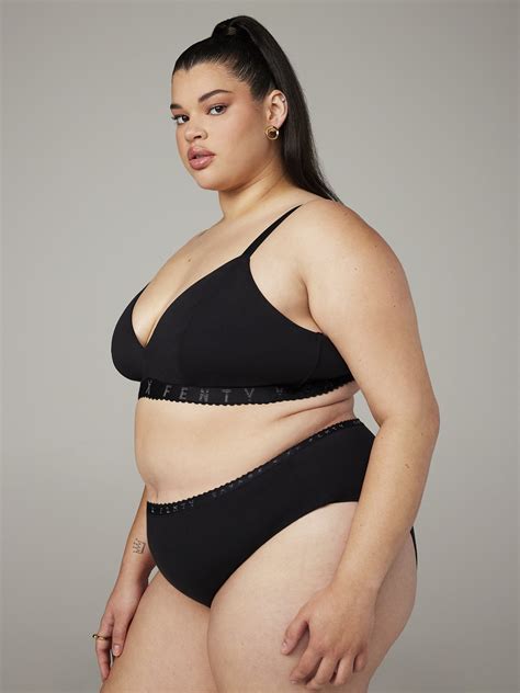 Savage X Cotton Triangle Bralette In Black Savage X Fenty