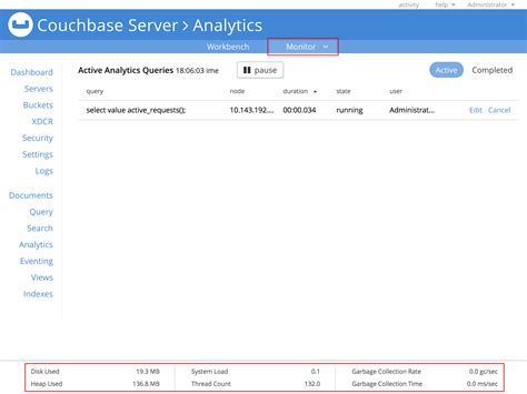 Monitoring Queries Couchbase Docs
