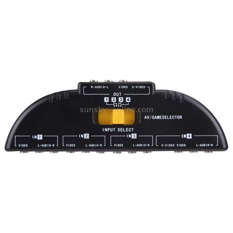 Network Cards Adapters AV4 SVIDEO Multi Box RCA AV Audio Video Signal Switcher 3 RCA Cable