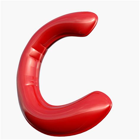 호 풍선 문자 C 레드 모델 3d 모델 22 Max 3ds Fbx Obj Unknown Free3d