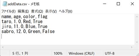 Python pandas CSVファイルの出力方法
