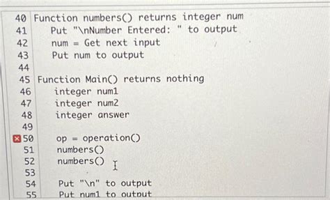 Solved Function Numbers Returns Integer Num Put NNumber Chegg Com