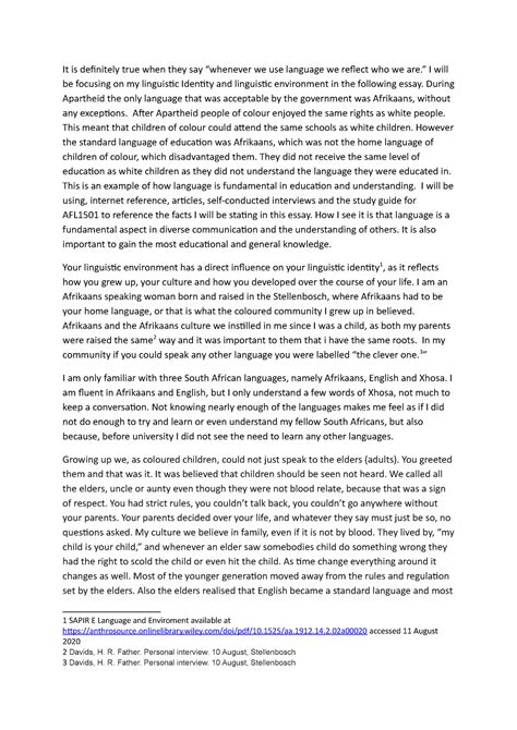 Assignment 1 AFL AFL Language Reflection It Is Definitely True When They Say Whenever