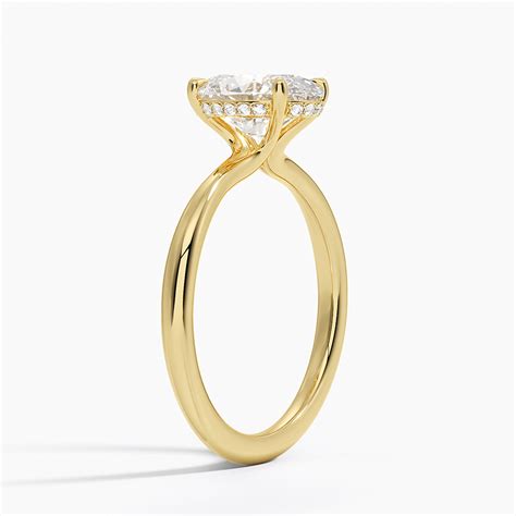 Freesia Hidden Halo Diamond Ring In 18k Yellow Gold Brilliant Earth