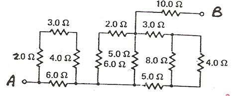 Solved Calculate The Total Resistance Between A And B