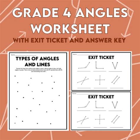 Types Of Angles Worksheets Grade 4 By Katiecreates Tpt
