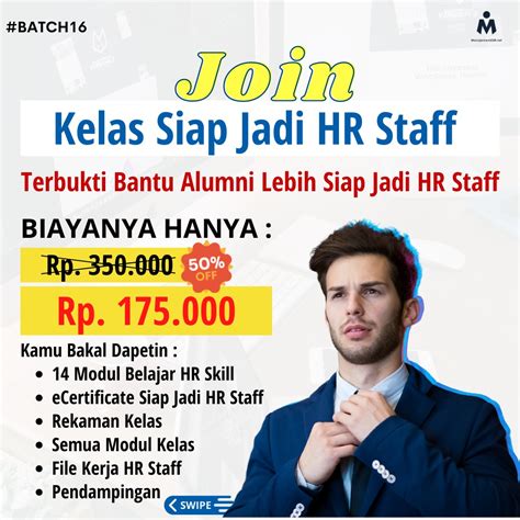 Kelas Siap Jadi Hr Staff Batch 18 Manajemen Sdm