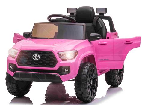 Toyota Tacoma El Bil Till Barn Mlithium Lädersäte 24g Pink Kr