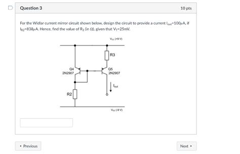 solved for the widlar current mirror circuit shown below
