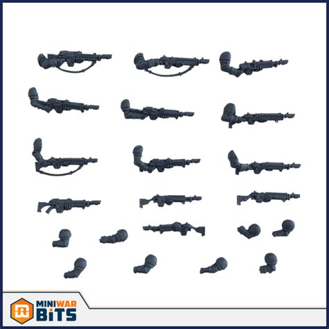 Cadian Shock Troops Lasgun Arm Bits Miniwar Bits