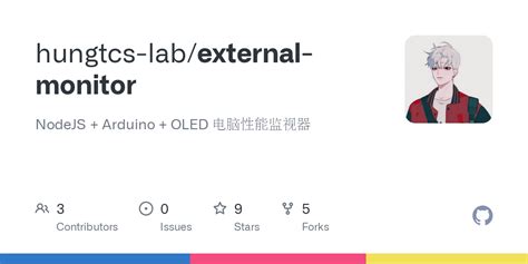 GitHub hungtcs lab external monitor NodeJS Arduino OLED 电脑性能监视器