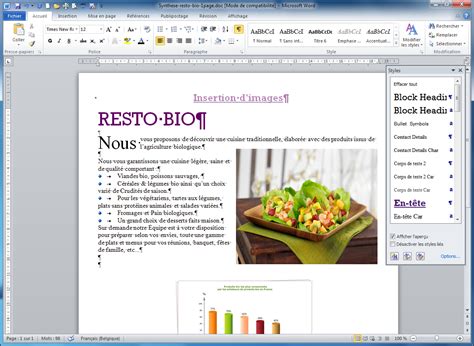 Module 3 Bureautique Word 2010 Writer 4 Bases 133 Styles Word2010