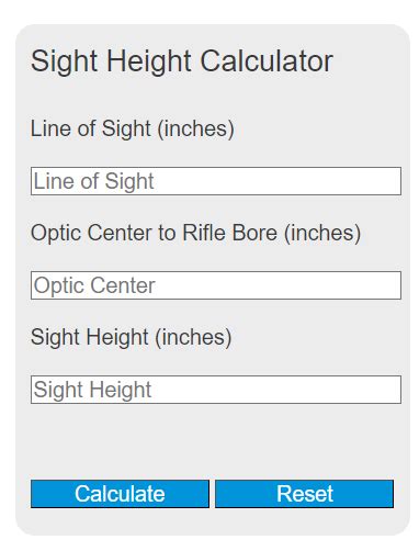 Sight Height Calculator Calculator Academy Sight Height Calculator Calculator Academy