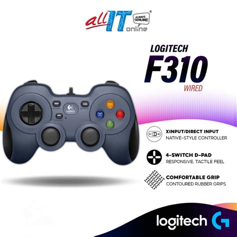 Logitech F310 Wired Gamepad Controller Console Like Layout 4 Switch D