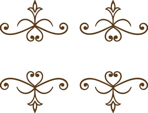 Four Decorative Scroll Designs 50070051 Vector Art At Vecteezy