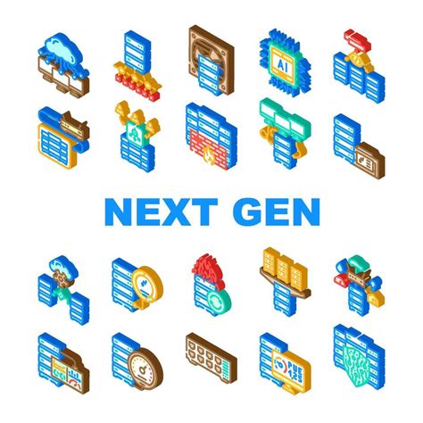 Next Gen Data Center Virtual Icons Set 54191994 Vector Art At Vecteezy