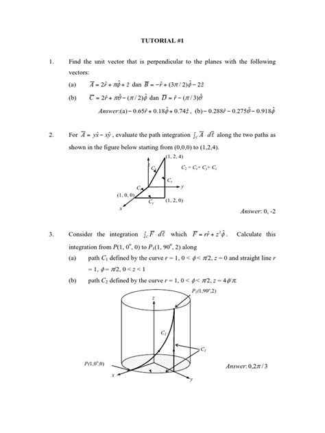 tutorial 1 pdf integral mathematical concepts