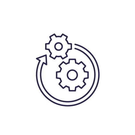 Operation Project Icon Line Vector Eps 2061773 Vector Art At Vecteezy