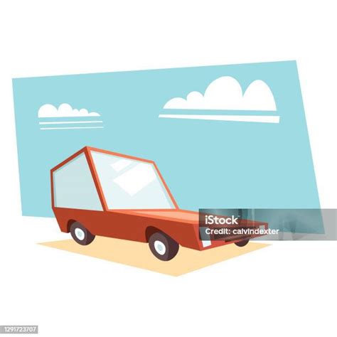 Mobil Kartun Lucu Ilustrasi Stok Unduh Gambar Sekarang Aktivitas Akhir Pekan Awan Langit