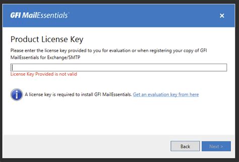 Gfi Mailessentials 20 Installation Stuck On Administrators Email Address Evotec