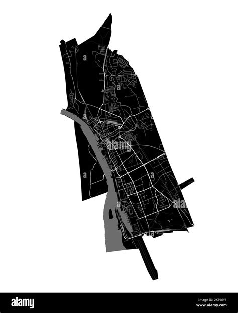 Mappa Di Klaipeda Lituania Mappa Vettoriale Dettagliata Della Città Area Metropolitana Con