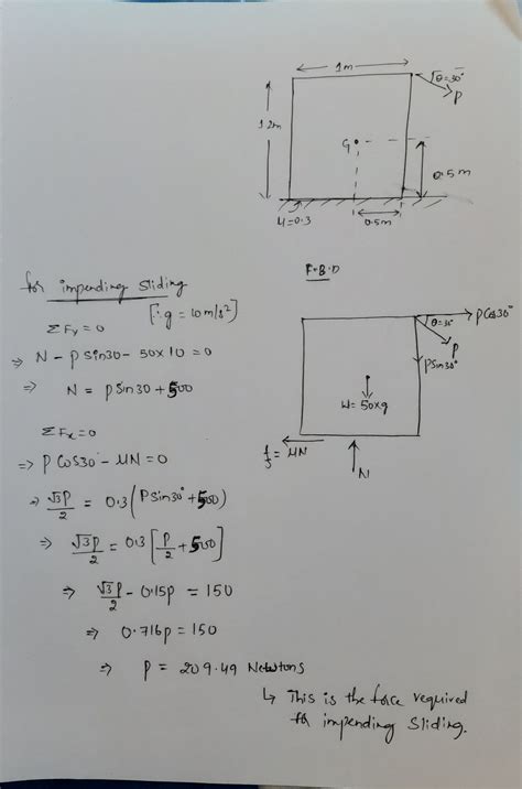 [solved] Calculate If Its Slipping Or Tipping Example 03 06 1 M The Course Hero