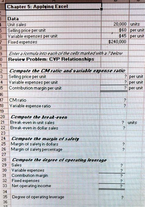 solved text chapter 5 applying excel excel worksheet part 1 of 2