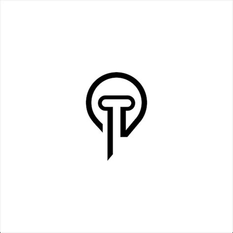 T 로고 이니셜 디자인 격리 벡터 일러스트 레이 션 프리미엄 벡터