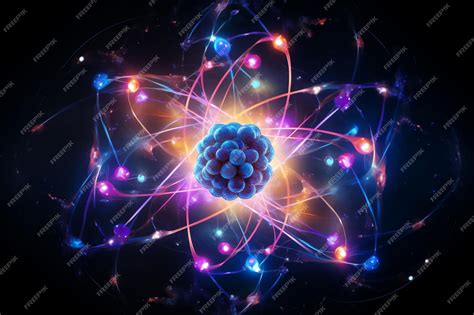 Premium Vector A Computer Generated Image Of A Flower Surrounded By Lights