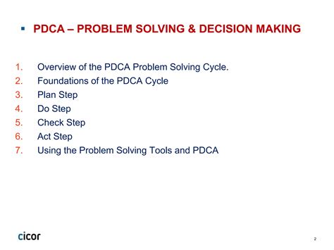 pdca prob solving and decision making pptx