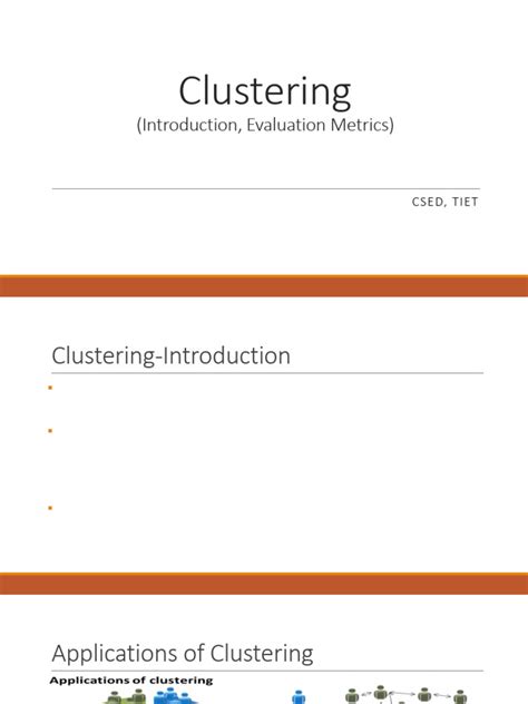 19 Clustering Introductionj Evaluation Metrics Pdf Cluster