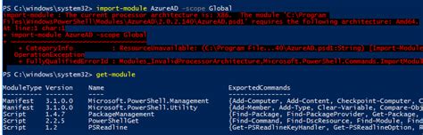 get module azuread only worked after the import module azuread · issue