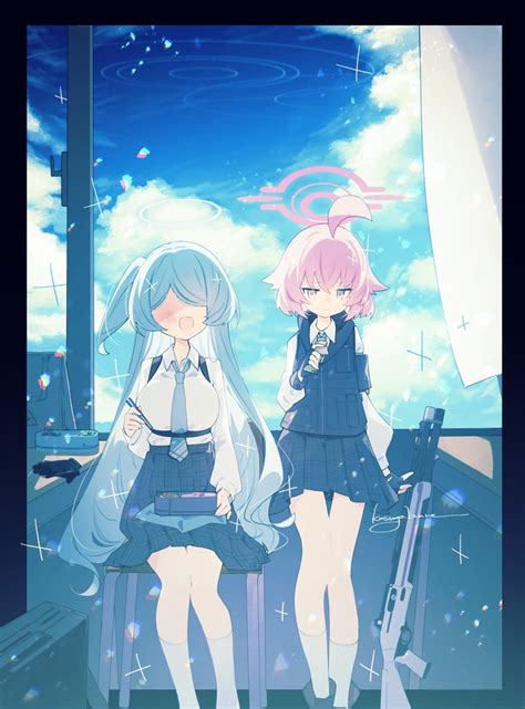 Hoshino Hoshino And Yume Blue Archive Drawn By Kasuga Haruhi Danbooru