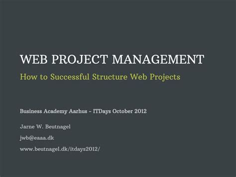 Web Project Management Ppt