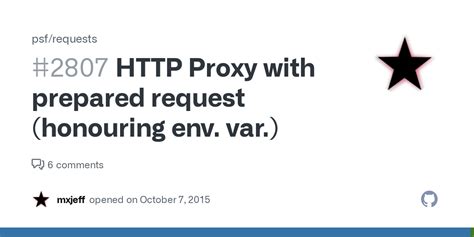 Proxy With Prepared Request Honouring Env Var · Issue 2807