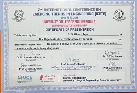 C S Bhanu Teja On Linkedin Icete2023 Uceou Paperpresentation